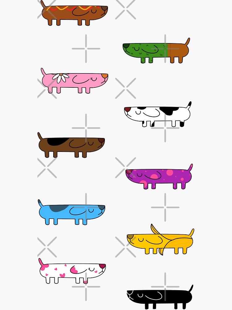 "Long Dog! " Sticker for Sale by TheCalicoAlley | Redbubble