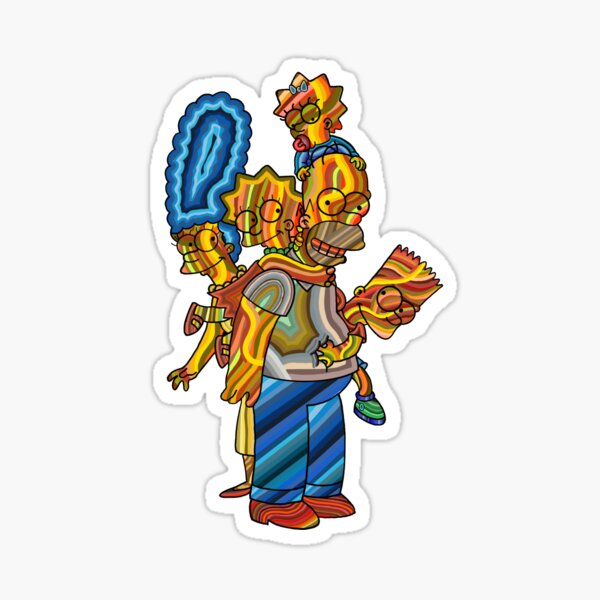 "The Simpsons " Sticker for Sale by abstractbykaren | Redbubble