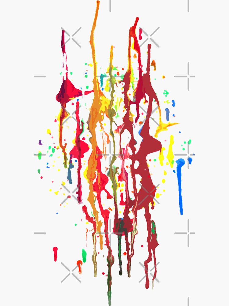 "Paint drip effect design" Sticker for Sale by Nat-Lou-Sil | Redbubble