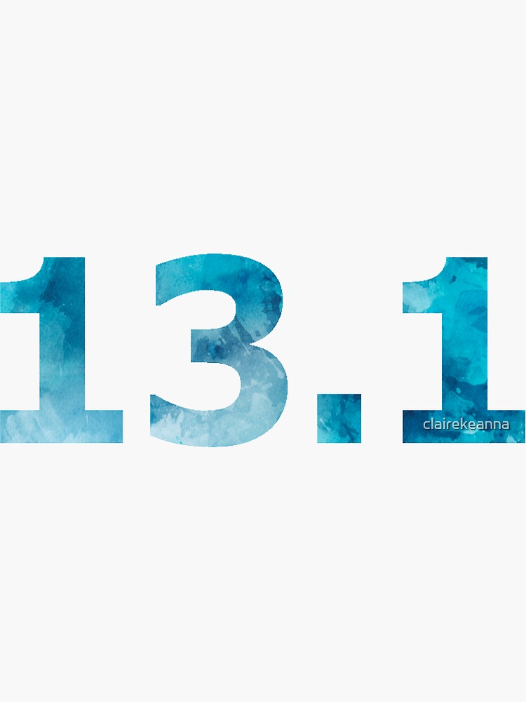 "13.1" Sticker for Sale by clairekeanna | Redbubble