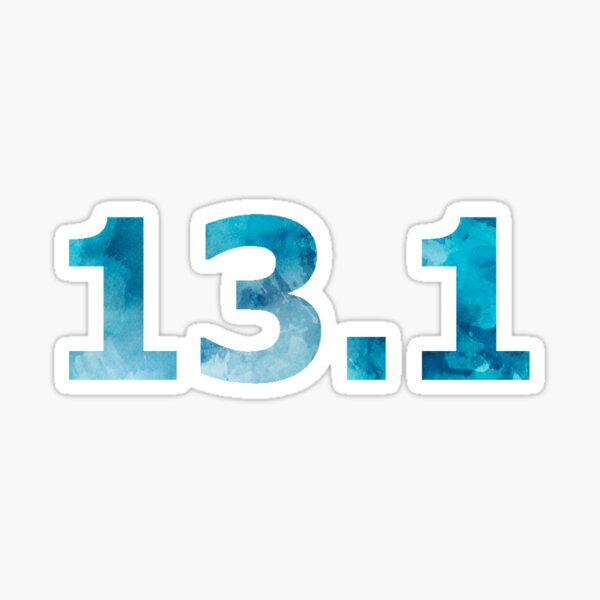 "13.1" Sticker for Sale by clairekeanna | Redbubble