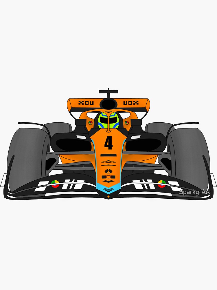 "Lando Norris #4 F1 Car" Sticker for Sale by Sparky-Art | Redbubble