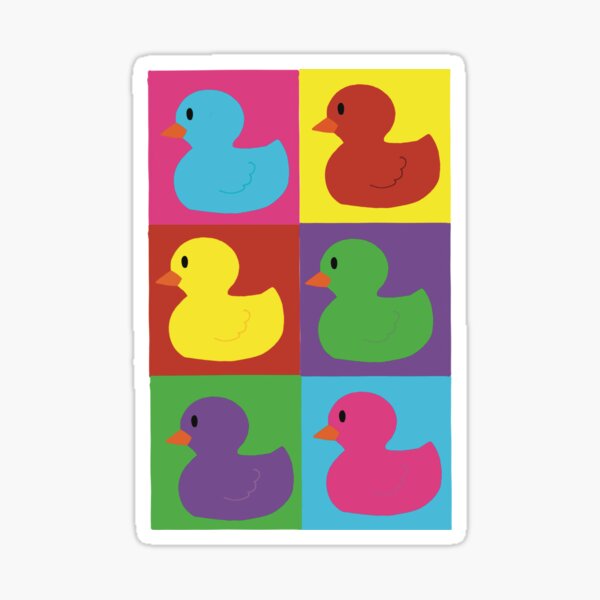 "Andy Warhol Style Rubber Ducks" Sticker for Sale by MustardDrillDZN ...