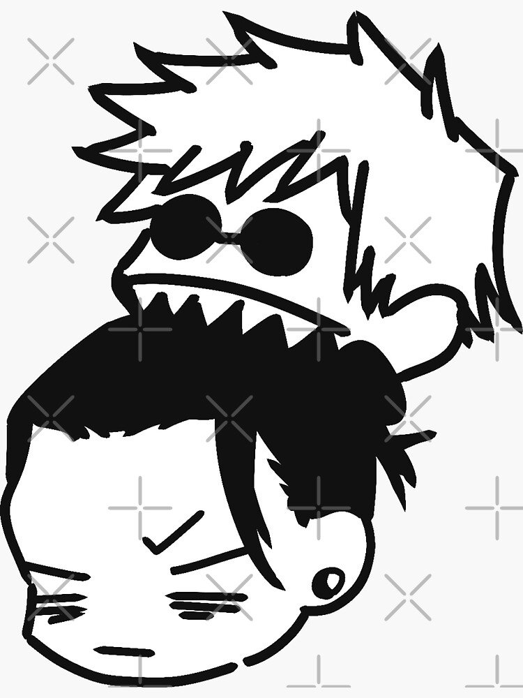 Gojo Bites Geto Sticker For Sale By Chibi Land Redbubble