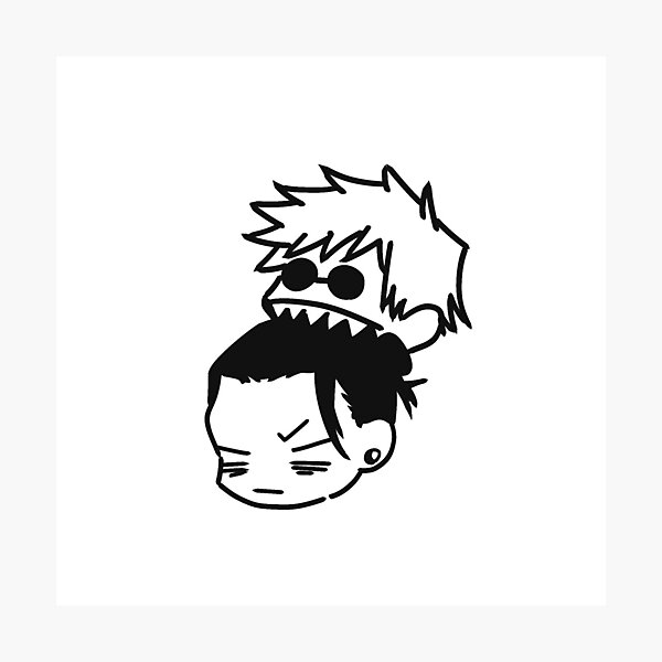 "Gojo bites Geto" Photographic Print for Sale by Chibi Land | Redbubble