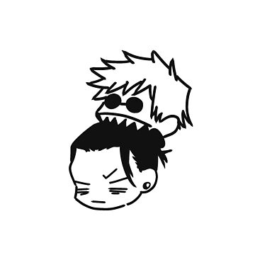 "Gojo bites Geto" Sticker for Sale by Chibi Land | Redbubble