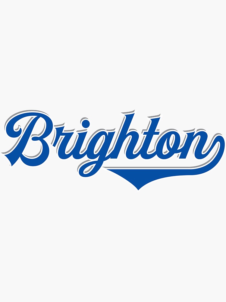 "Brighton England - Vintage Sports Typography " Sticker by Urban-Zone ...