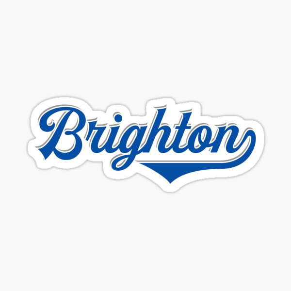 "Brighton England - Vintage Sports Typography " Sticker by Urban-Zone ...