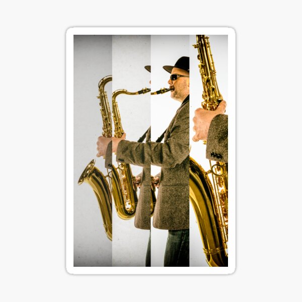 "Sax Player" Sticker for Sale by ansaharju | Redbubble
