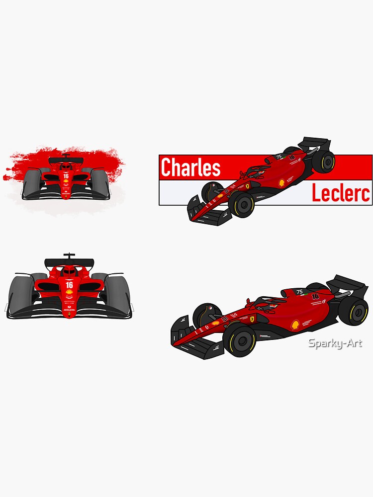 "Charles Leclerc F1 Sticker Pack" Sticker for Sale by Sparky-Art ...