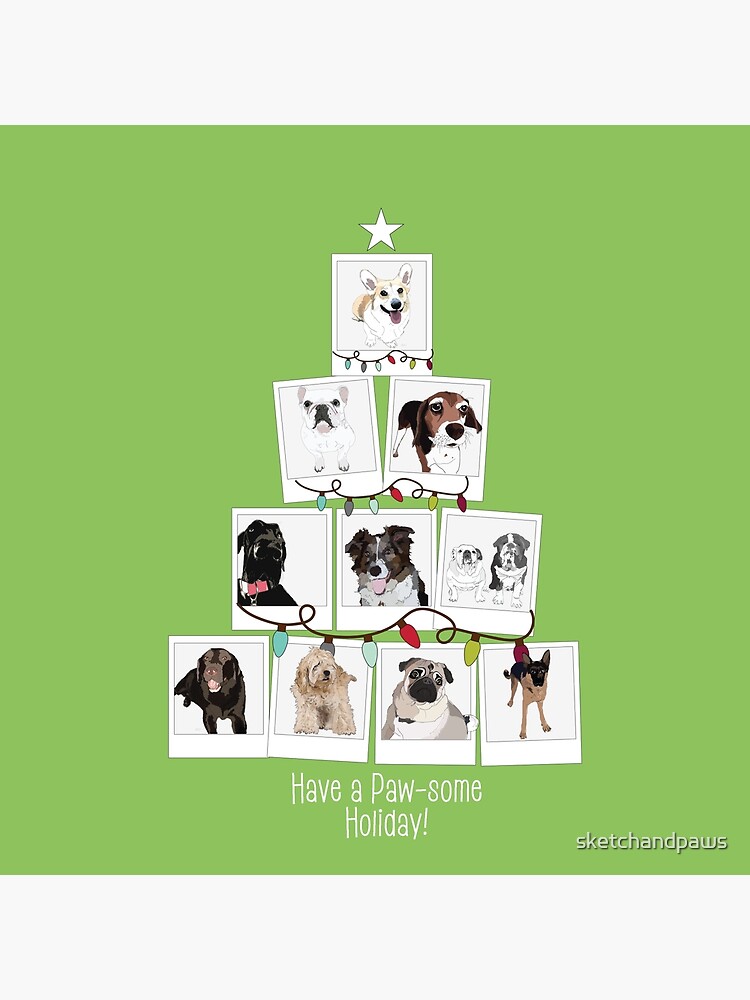 "Have a Paw-some Holiday Dog Christmas Tree" Poster for Sale by ...