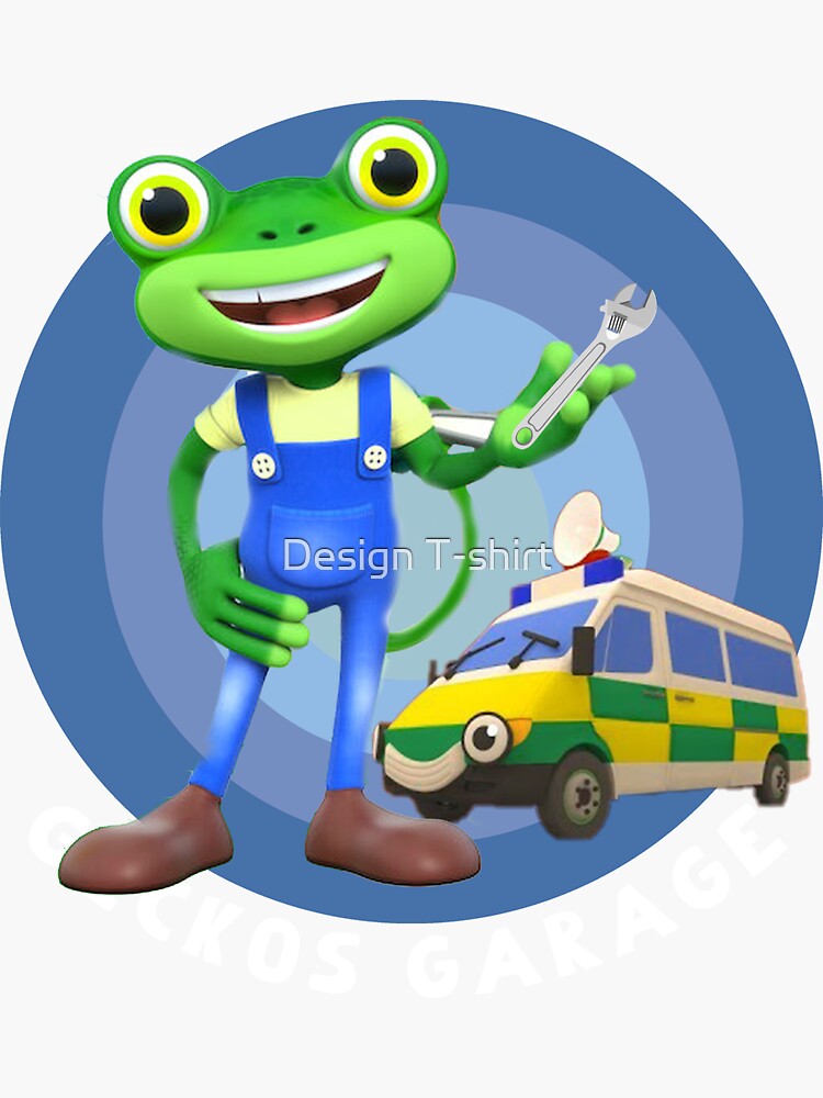"geckos garage" Sticker for Sale by Design T-shirt | Redbubble