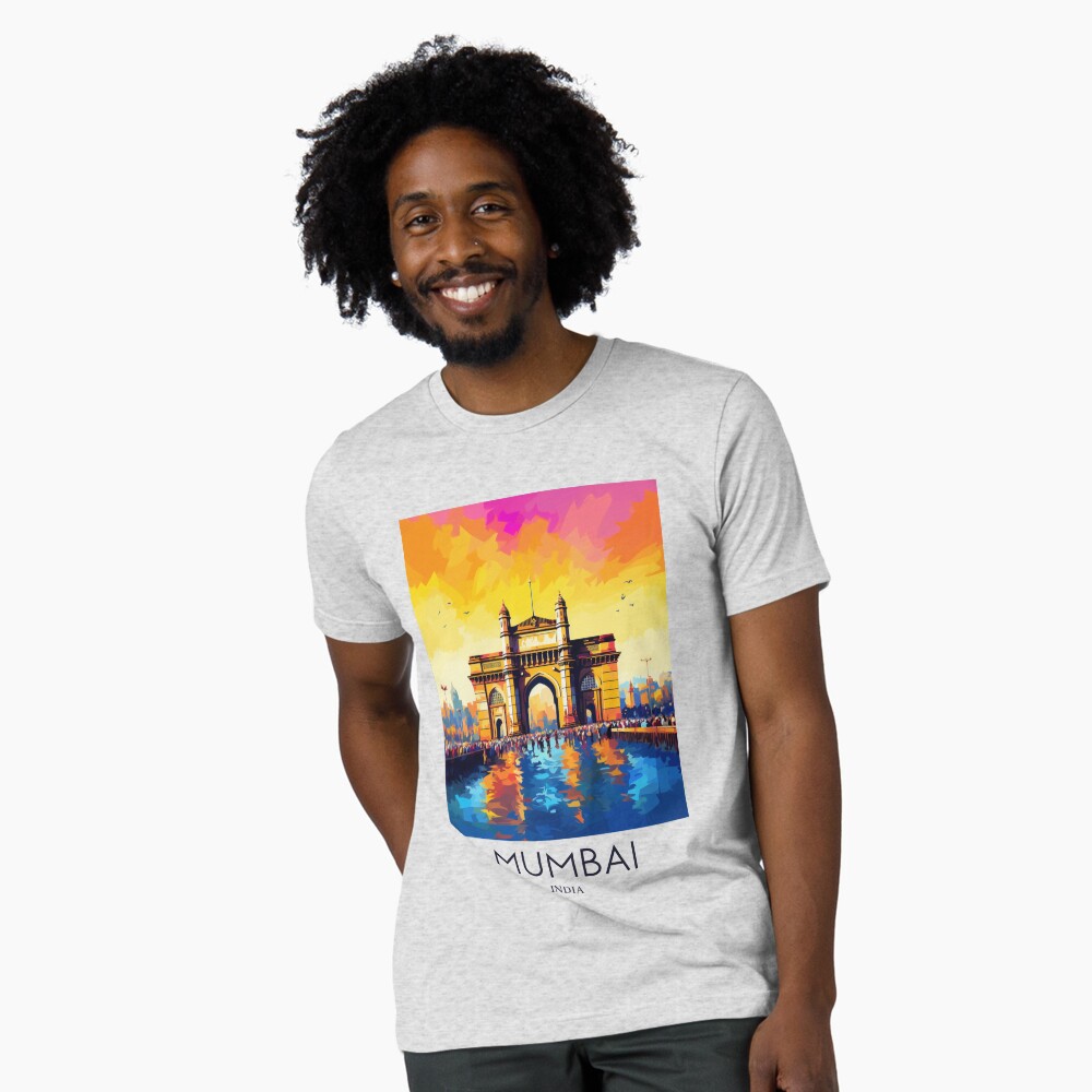 "A Pop Art Travel Print of Mumbai - India" Sticker for Sale by ...