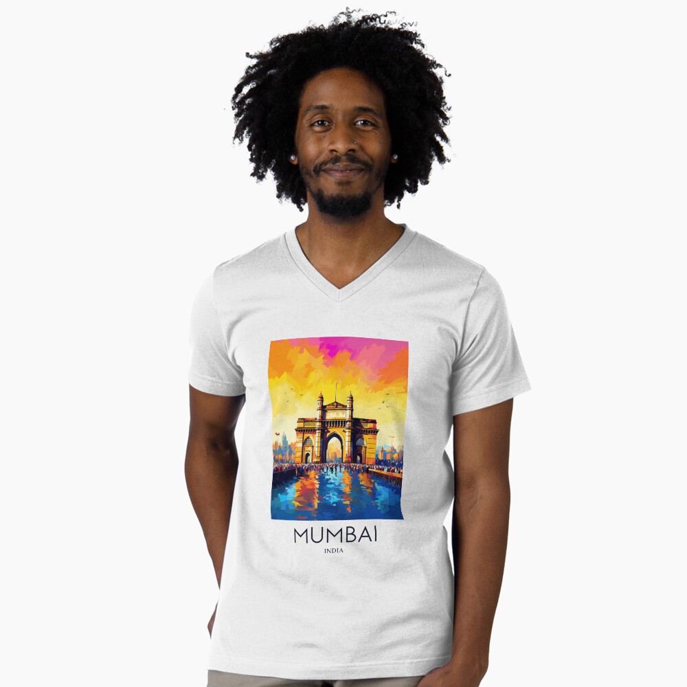 "A Pop Art Travel Print of Mumbai - India" Sticker for Sale by ...