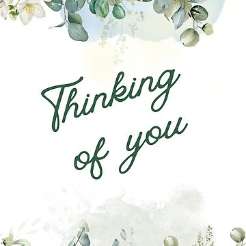 "Thinking of You Card" Sticker for Sale by ifyouplease | Redbubble