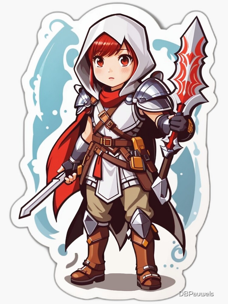 "Battlefield Champion, Chibi fighter" Stickerundefined by DBPauwels ...