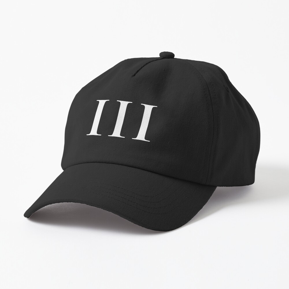 "Number 3 Roman Numeral III Black and White" Sticker for Sale by ...