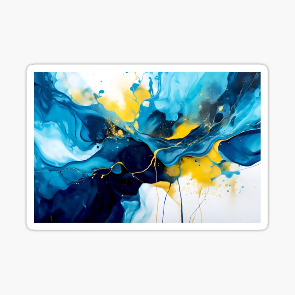 "Abstract Fluid Painting" Sticker for Sale by John Novis | Redbubble