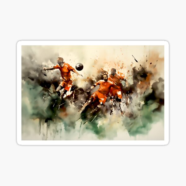 "Abstract Footballers" Sticker for Sale by John Novis | Redbubble