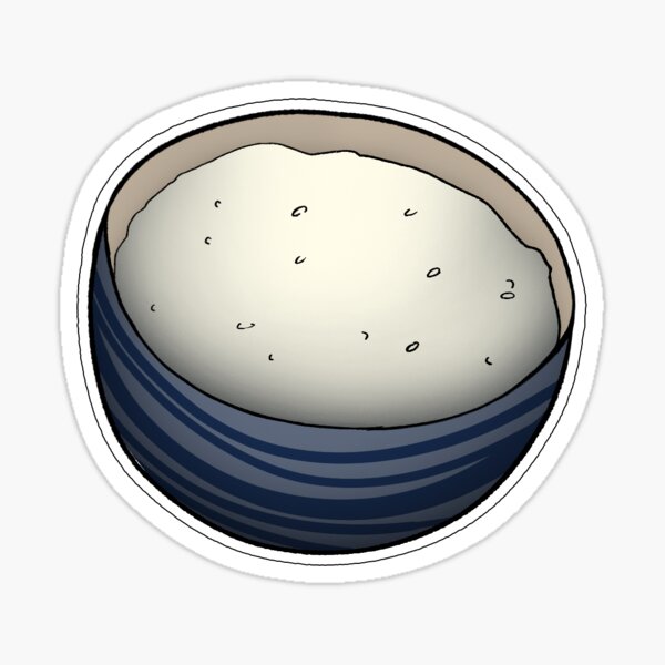 "Rice Bowl Sticker" Sticker for Sale by flawlessstriker | Redbubble
