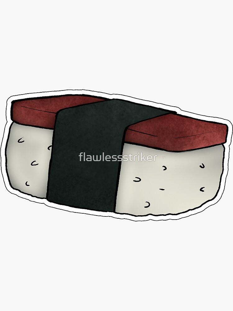 "Spam Musubi Sticker" Sticker for Sale by flawlessstriker | Redbubble