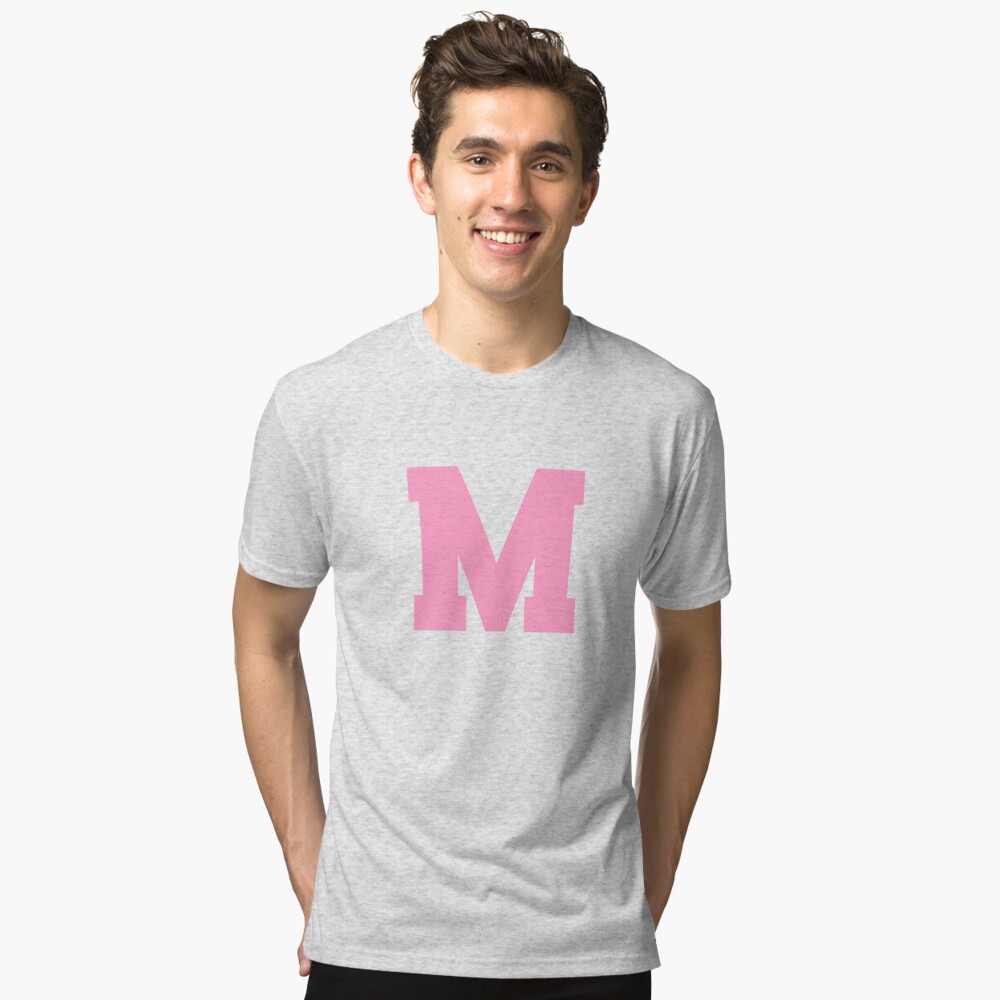 "Letter M Pink (old school style)" Sticker for Sale by JAZB3248 | Redbubble