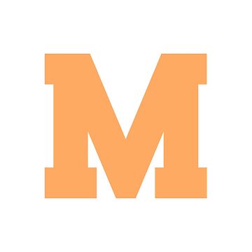 "Letter M orange(old school style)" Sticker for Sale by JAZB3248 ...