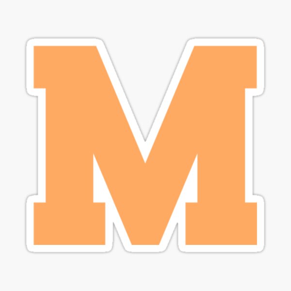 "Letter M orange(old school style)" Sticker for Sale by JAZB3248 ...