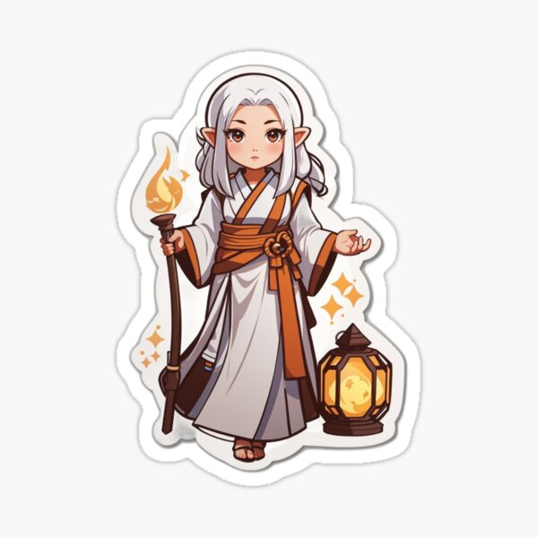 "Agile Zen Warrior, Chibi monk" Stickerundefined by DBPauwels | Redbubble