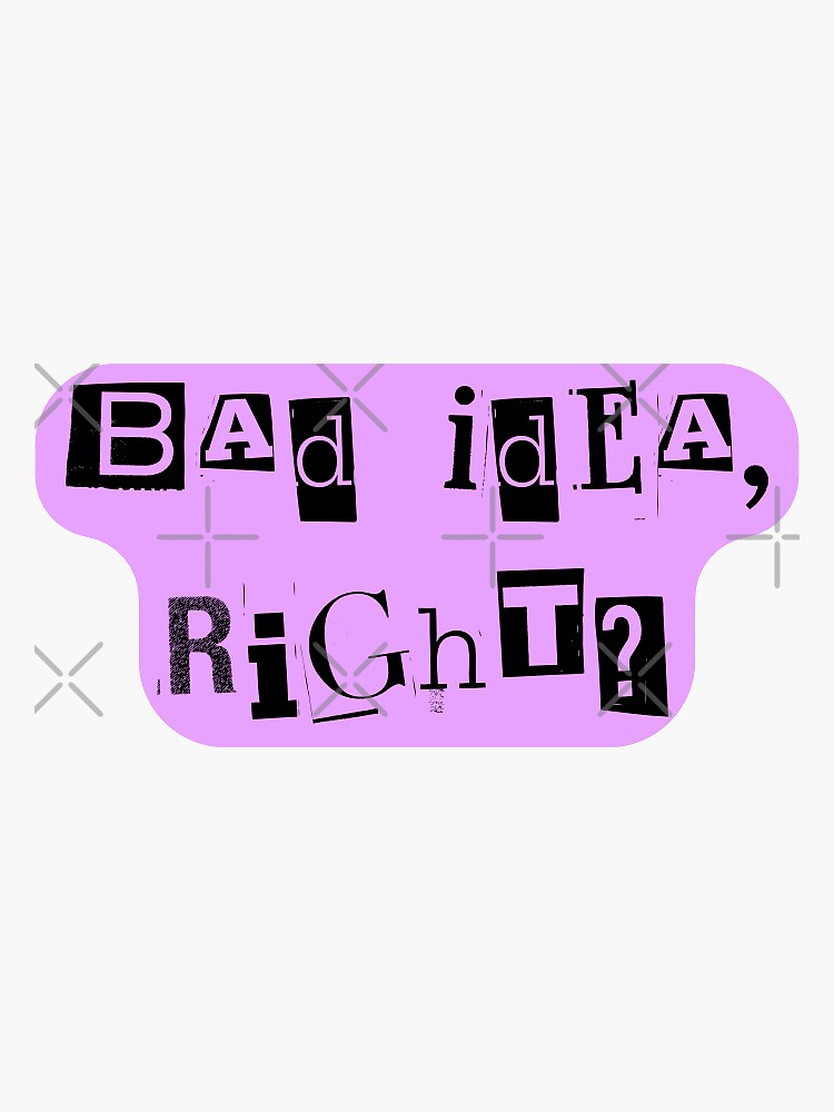 "Bad Idea, Right? Olivia Rodrigo" Sticker for Sale by dewdrop-designs ...