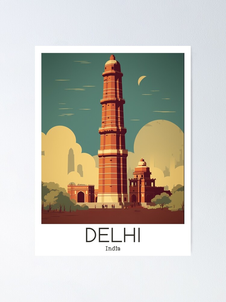 "A Vintage Travel Illustration of Delhi - India" Poster for Sale by ...
