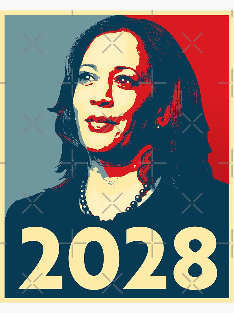 "Kamala Harris 2028" Sticker for Sale by partyfarty | Redbubble