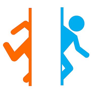 "Portal Game Logo" Sticker for Sale by Peeshes | Redbubble
