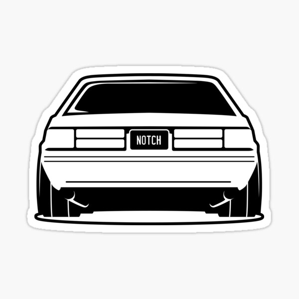 "Fox Body Notch Mustang" Sticker for Sale by leaveyourmark | Redbubble