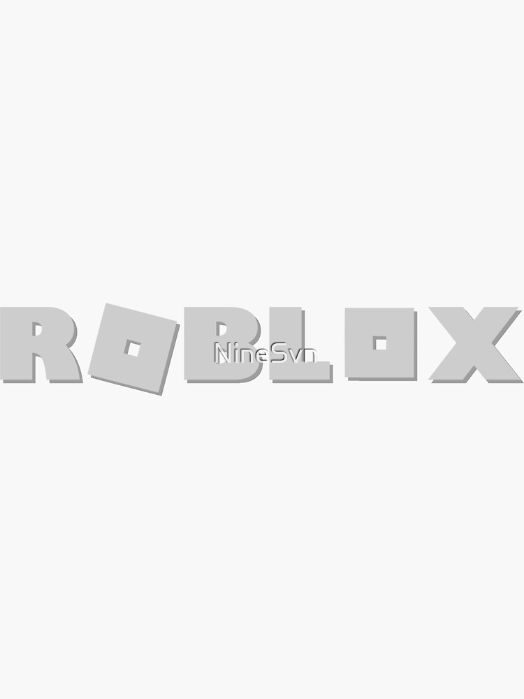 "Grey Roblox Logo" Sticker for Sale by NineSvn | Redbubble