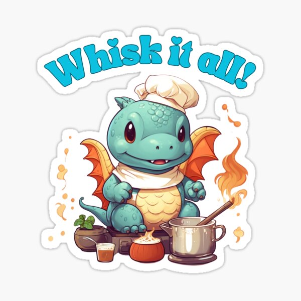 "Whisk It All: Adorable Chubby Dragon Cooking Design for a Dash of ...