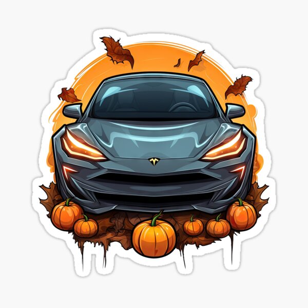"Tesla Pumpkin Patch" Sticker for Sale by mumblingmeerkat | Redbubble