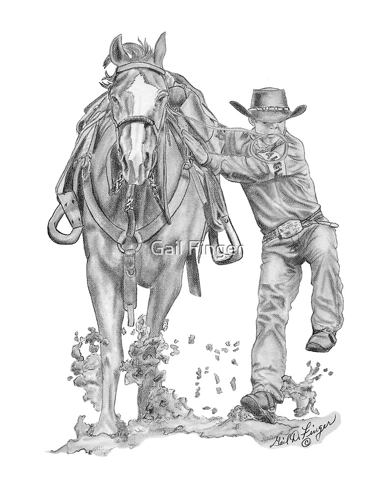 "Goat Roping Event" by Gail Finger | Redbubble