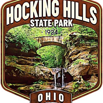 "Hocking Hills State Park Ohio" Sticker for Sale by csoDesign | Redbubble