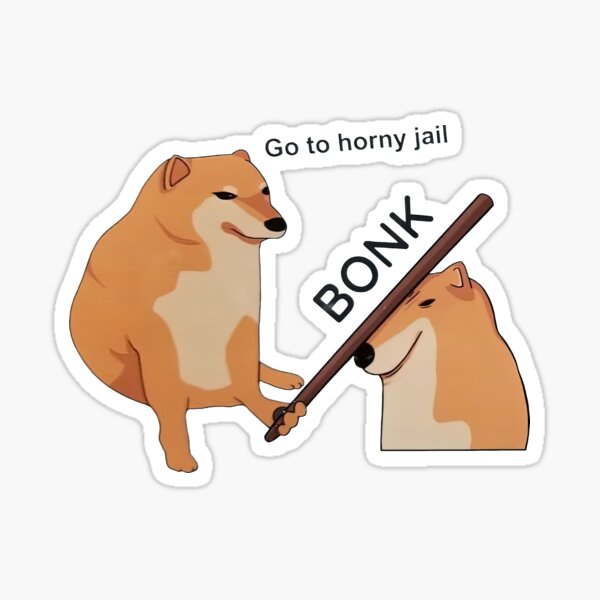 "Bonk Meme" Sticker for Sale by masinibobus | Redbubble