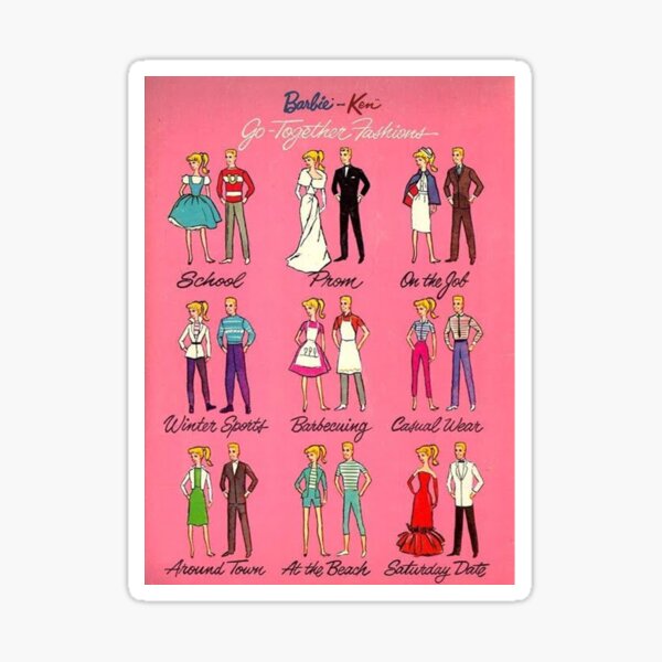 "Barbie and Ken" Sticker for Sale by AmandaGJ9t3 | Redbubble