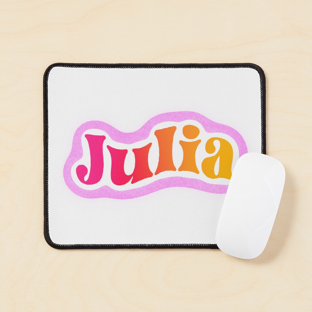 "Julia Name Sticker Pink & Orange Gradient" Sticker for Sale by ...