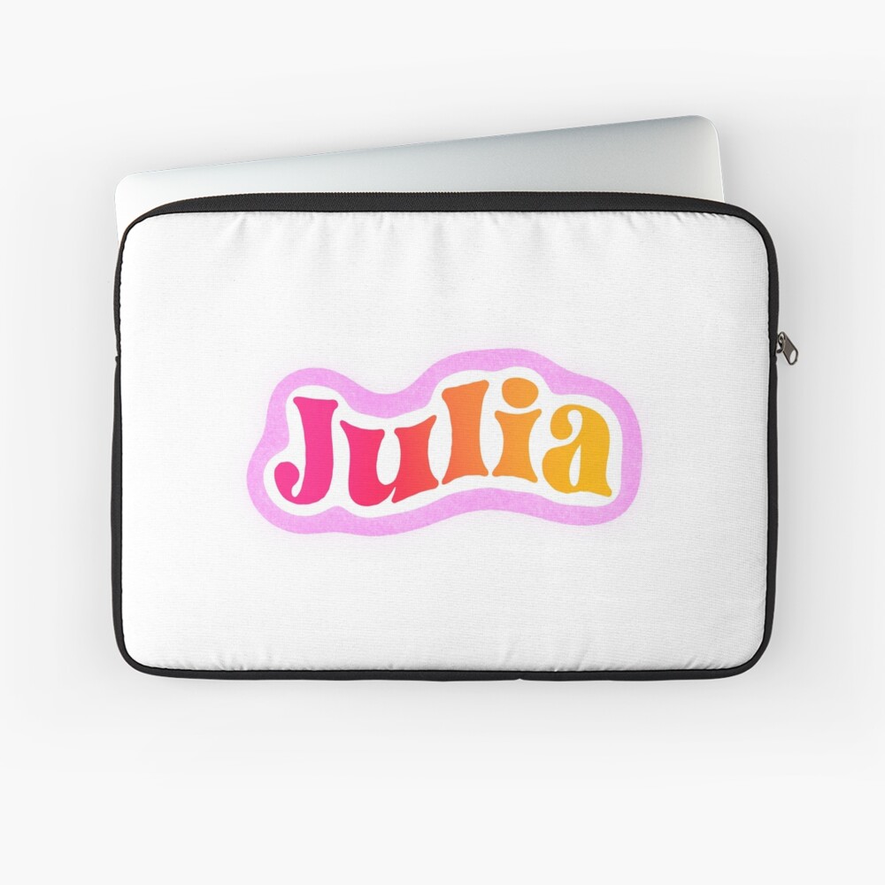 "Julia Name Sticker Pink & Orange Gradient" Sticker for Sale by ...