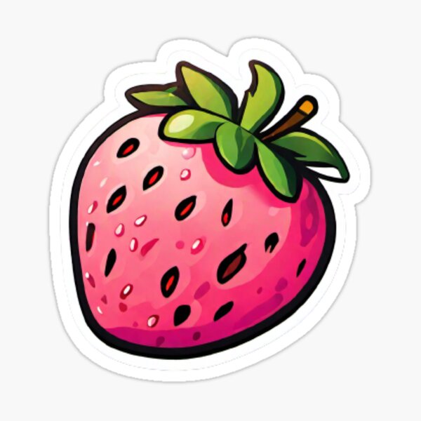 "cute kawaii pink strawberry" Sticker for Sale by jennylovesbenny ...