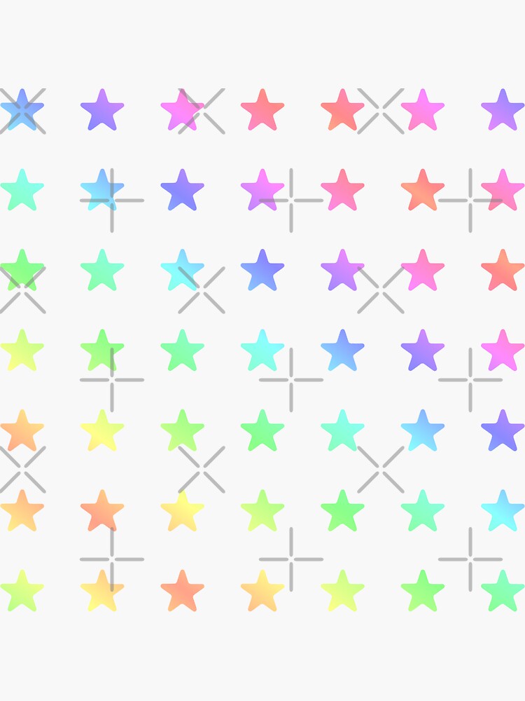 "Cute pastel rainbow stars pack " Sticker for Sale by Yaragold | Redbubble