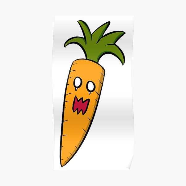 "screaming carrot " Poster by SockieTheDoggo | Redbubble