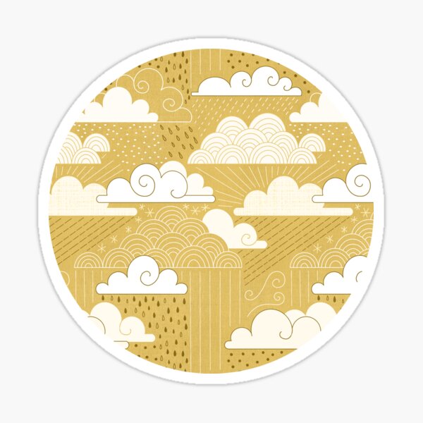 "Art Deco Golden Showers" Sticker for Sale by TigaTiga | Redbubble