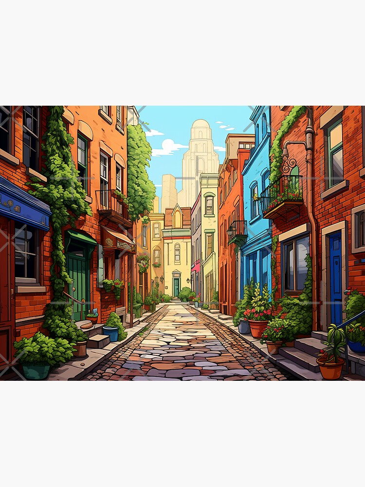 "Eccentric Elfreth's Alley" Sticker for Sale by Christfield | Redbubble