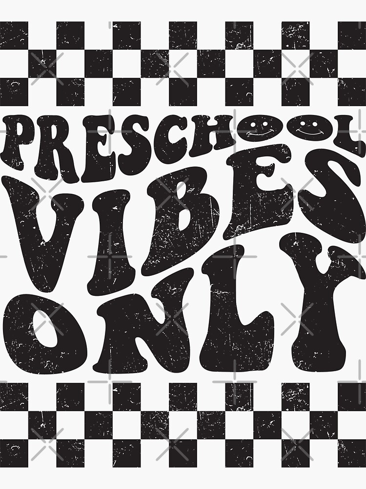 "Kids First Day of Preschool Vibes Only Retro Girl Toddler Boy ...