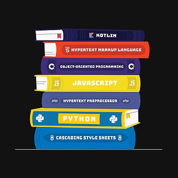"Programing language books" Sticker for Sale by Code Monkeys | Redbubble